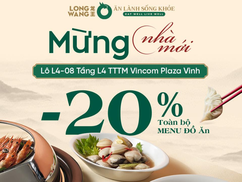 🌿 LONG WANG CHÍNH THỨC “ĐỔ BỘ” VINCOM PLAZA VINH | Vincom