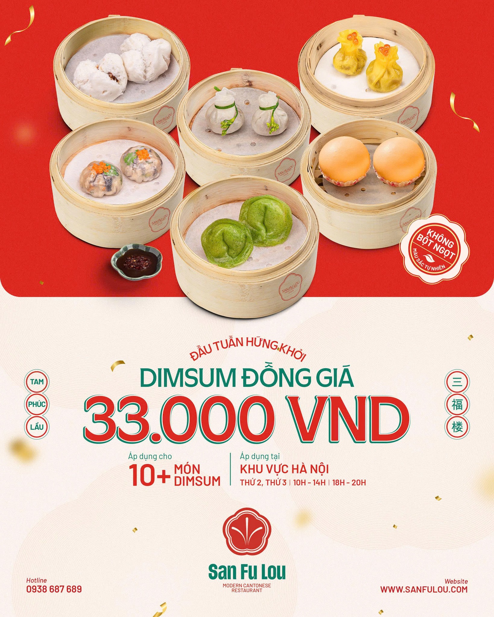 ĐẦU TUẦN HỨNG KHỞI – SAN FU LOU DIMSUM ĐỒNG GIÁ 33.000 VND | Vincom
