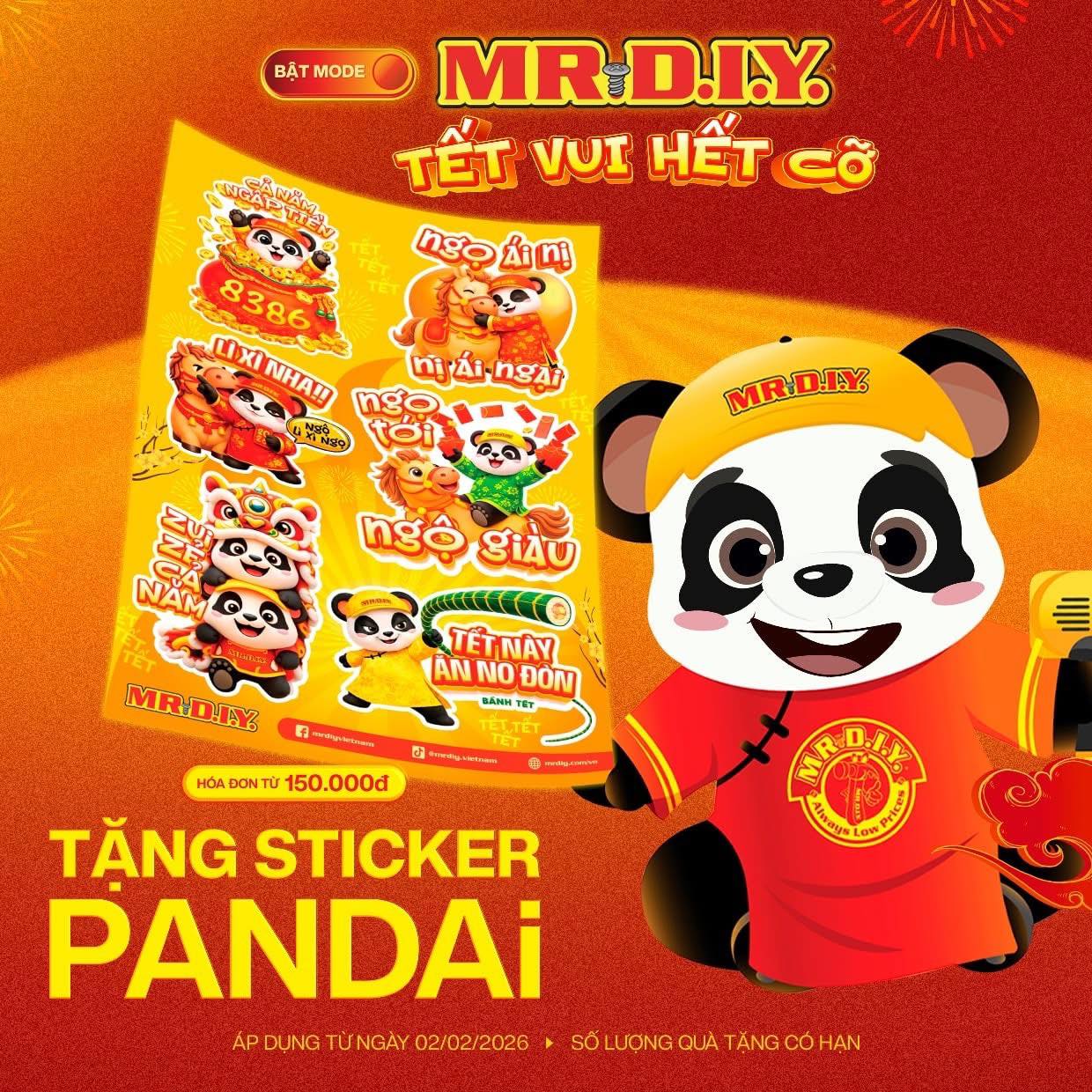 TẾT NÀY MUỐN NHIỀU MAY MẮN? BẮT ĐẦU BẰNG MỘT MIẾNG STICKER PANDAi NÈ! 🐼 ...