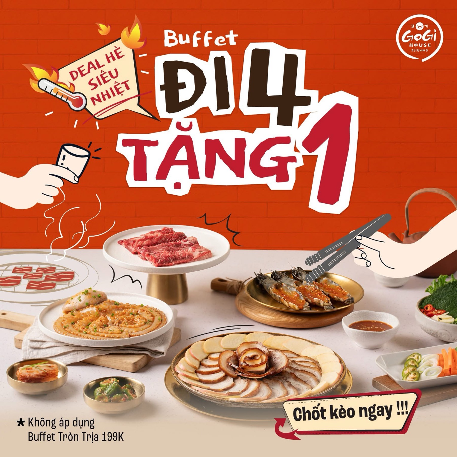 Gogi House- Buffet Đi 4 tặng 1 | Vincom