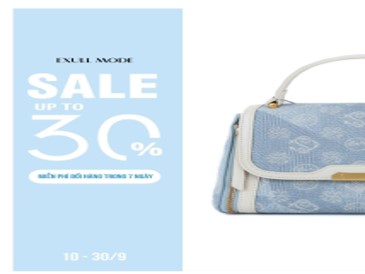 𝐒𝐀𝐋𝐄 𝐎𝐅𝐅 𝟑𝟎% - Túi Xách Nữ Thời Trang Denim Exull | Vincom